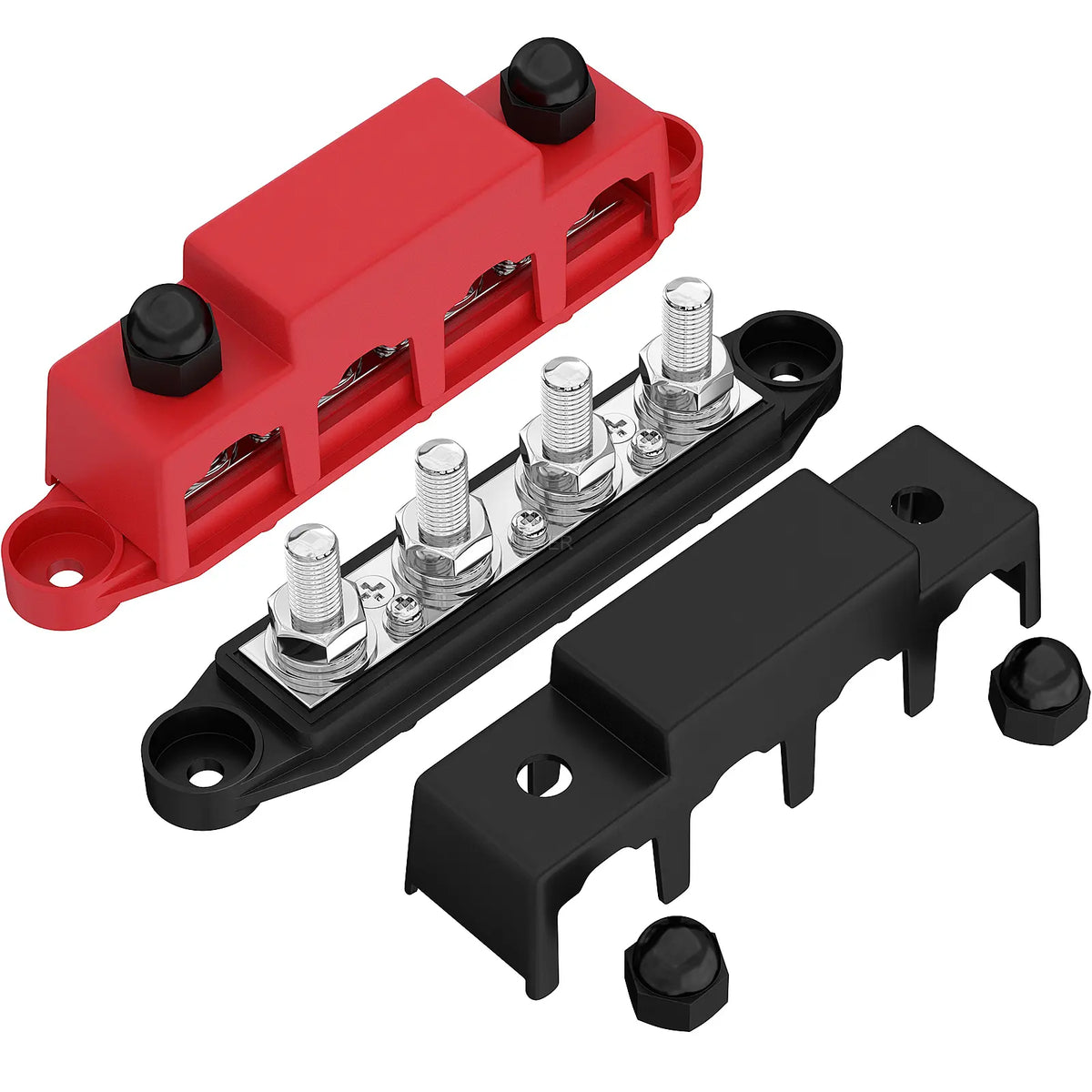 Battery Busbar – 12V to 48V DC Power Distribution Block with Cover ...