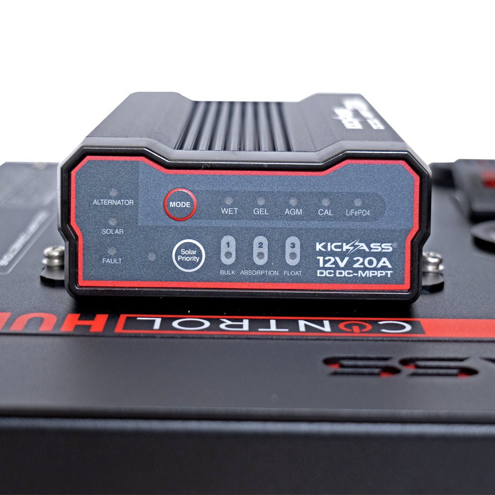 KickAss 12V Control Hub With 20A DCDC Charger – camping power solutions