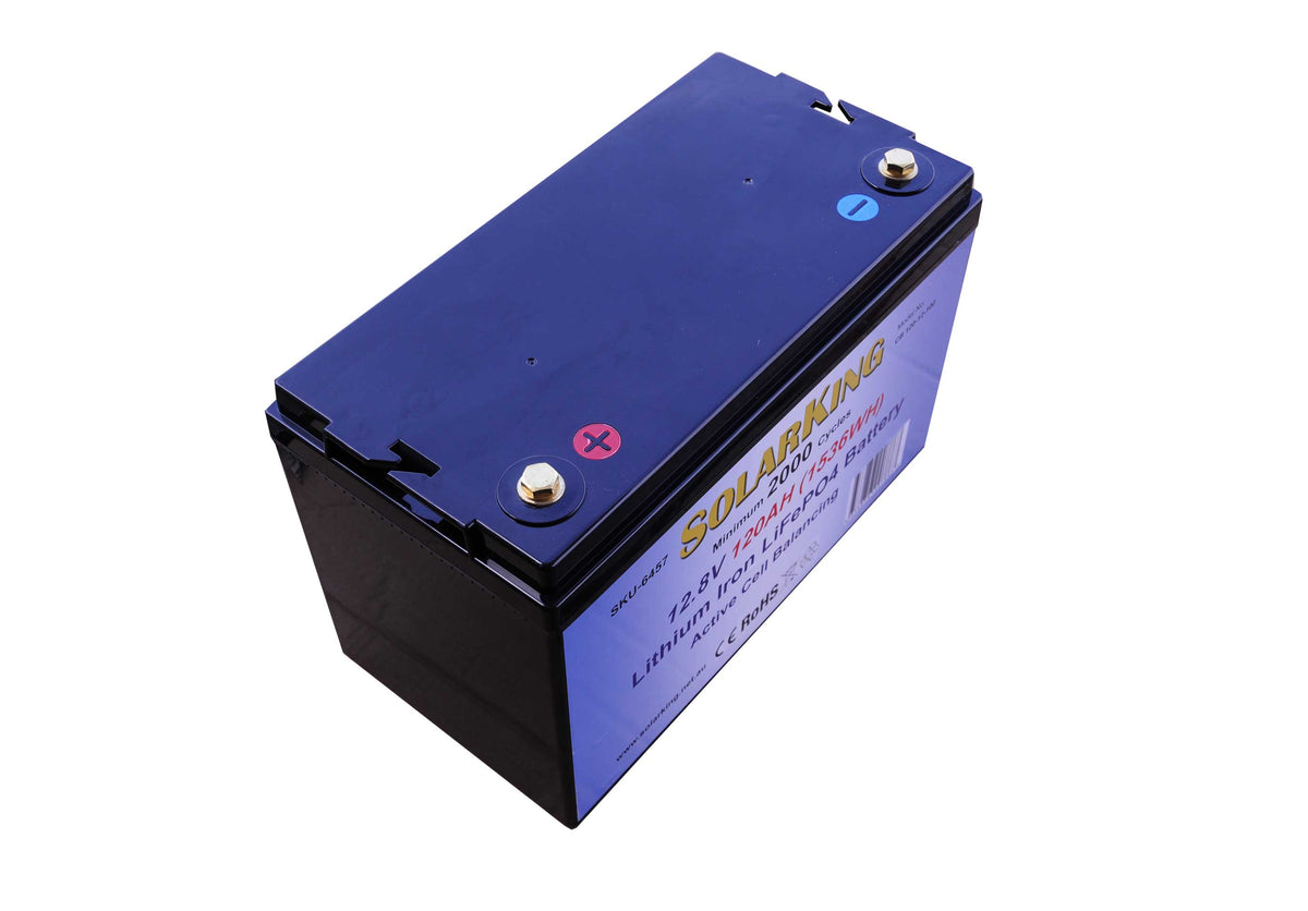SolarKing 12v 120AH lithium battery – Camping Power Solutions